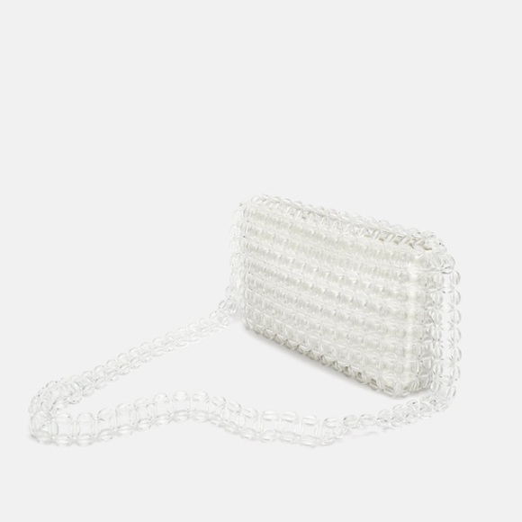 Zara | Bags | Zara Transparent Beaded Crossbody Bag | Poshmark